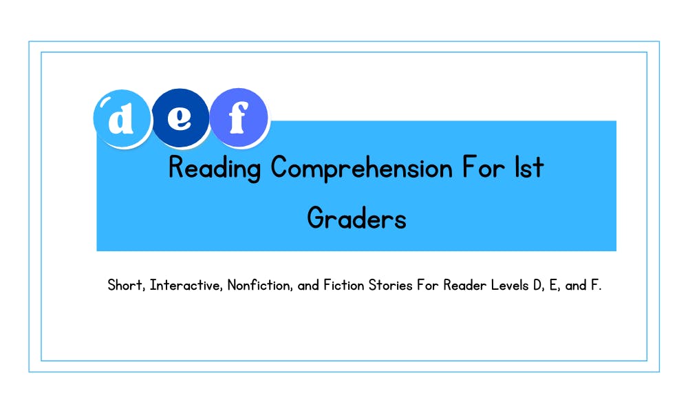 Reading Comprehension For 1st Graders - Quizzes and Flashcards - Grammar
