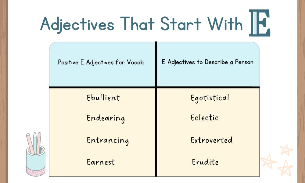 90+ Adjectives That Start With E - Grammar