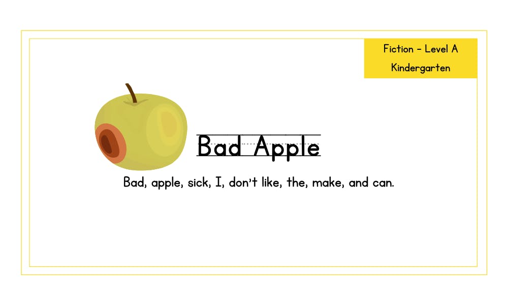 Kindergarten Reading Comprehension Leveled Worksheets - A - Grammar